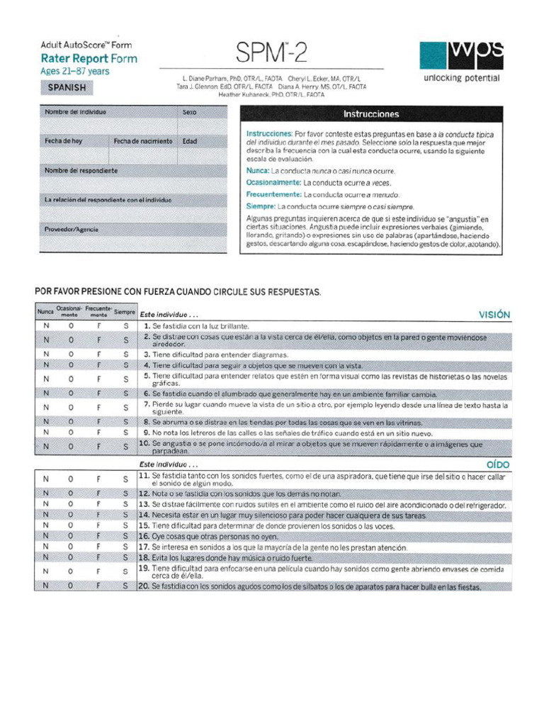 SPM-2 Evaluacion Externo Tercero | PDF