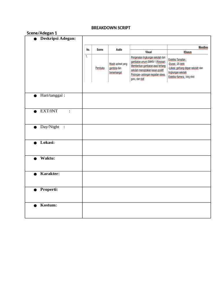 Breakdown Scrip1 | PDF | Game & Aktivitas