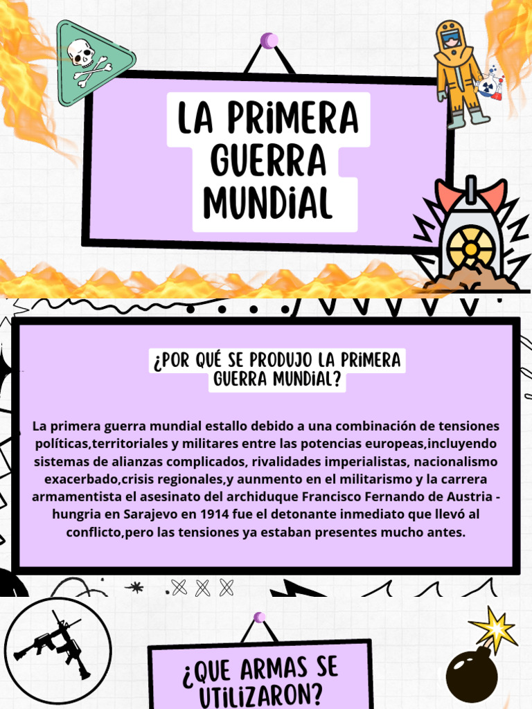 Causas y Armas de la 1ª Guerra Mundial | PDF | Primera Guerra Mundial ...
