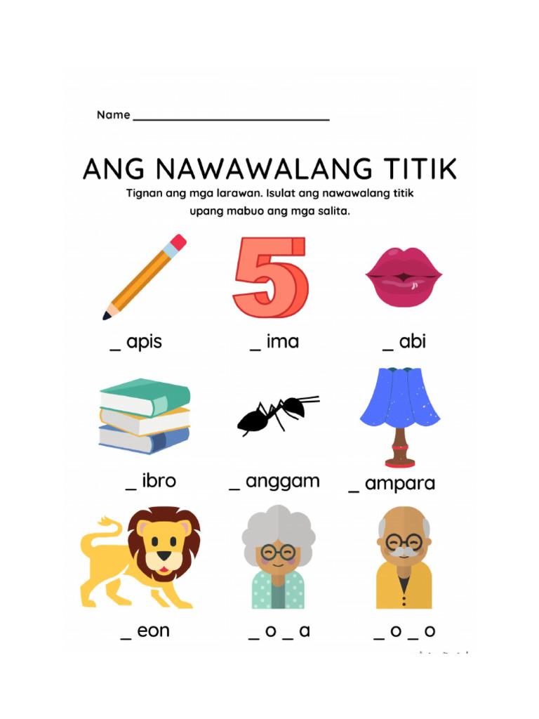 Mga Nawawalang Titik 3 | PDF
