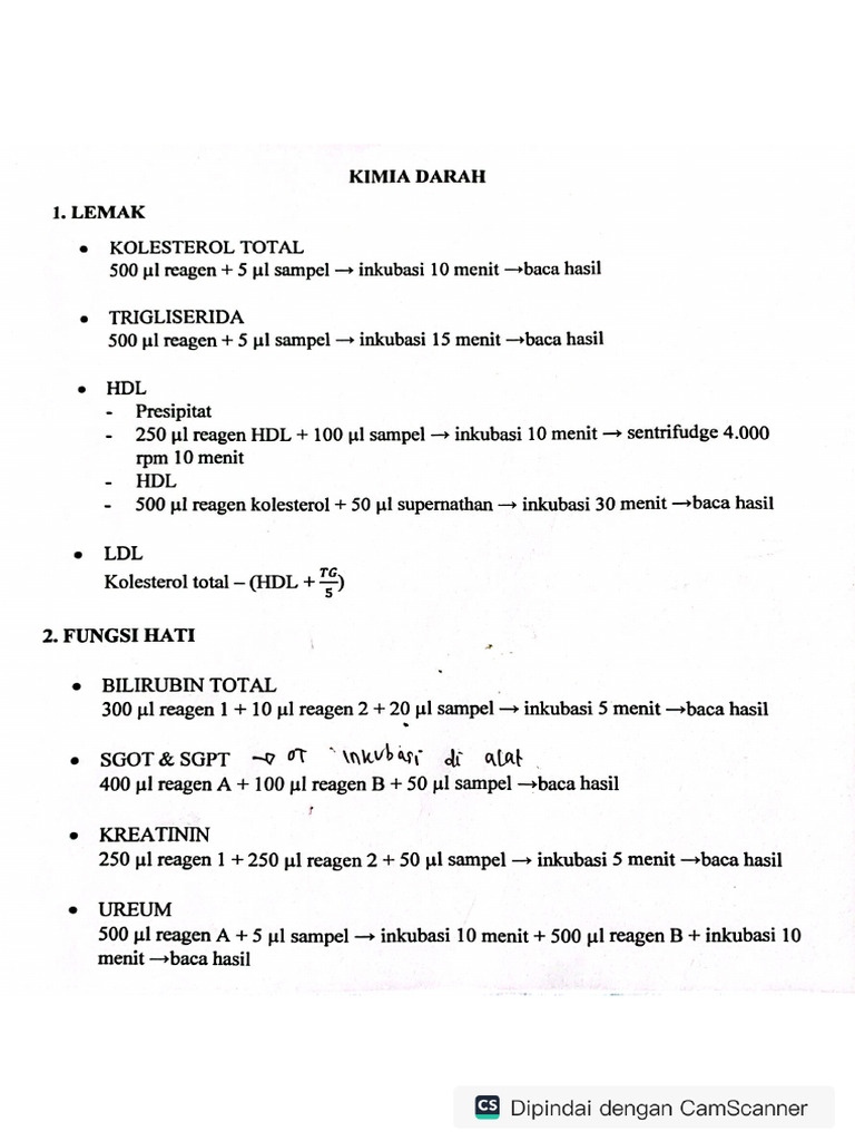 Kimia Darah Prosedur Pdf