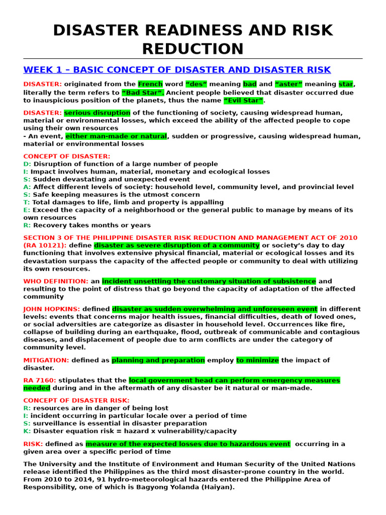 Disaster Readiness and Risk Reduction | PDF | Volcano | Natural Disasters