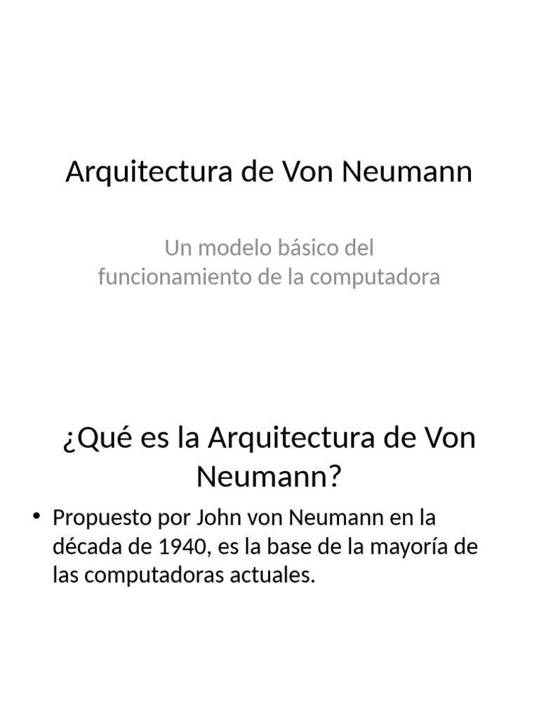 Arquitectura de Von Neumann Explicada | PDF | Informática