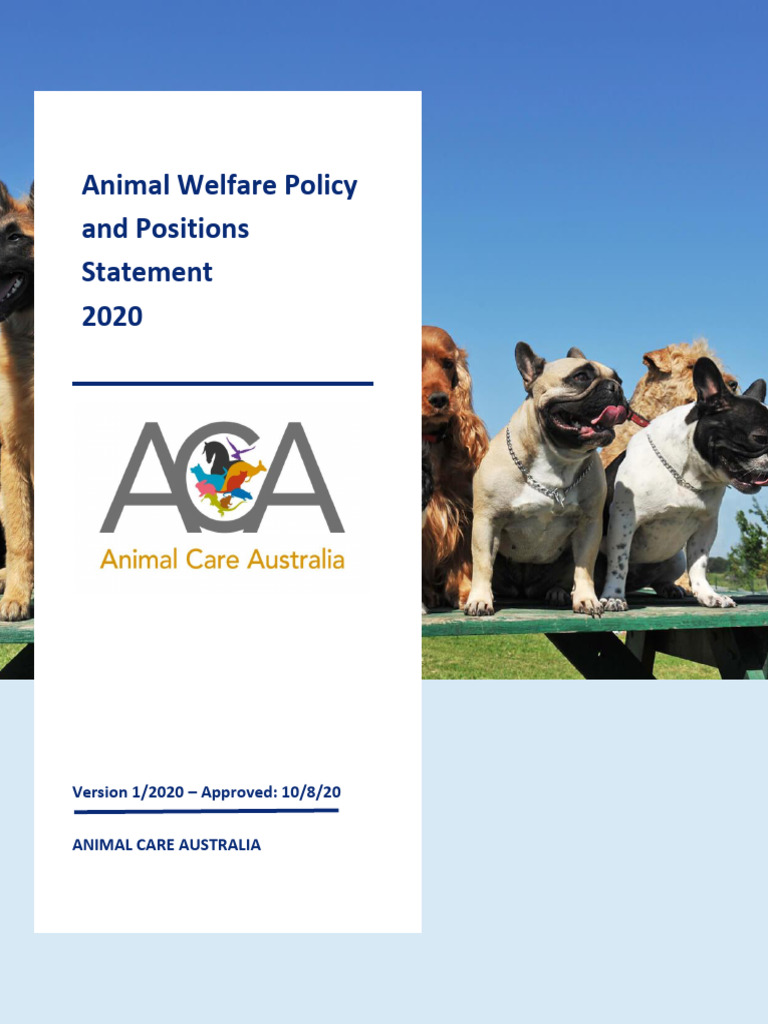 Animal Welfare Policy Overview 2020 | PDF | Animal Welfare | Pet