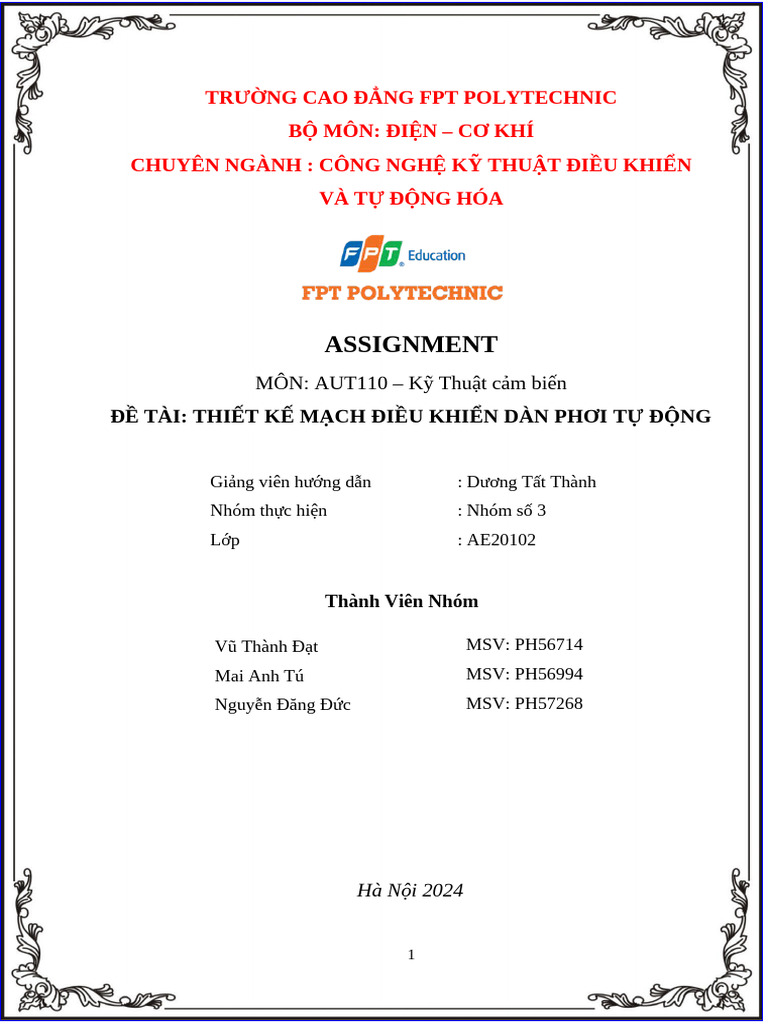 AUT-110-ASM-Nhóm 3 Dithi | PDF