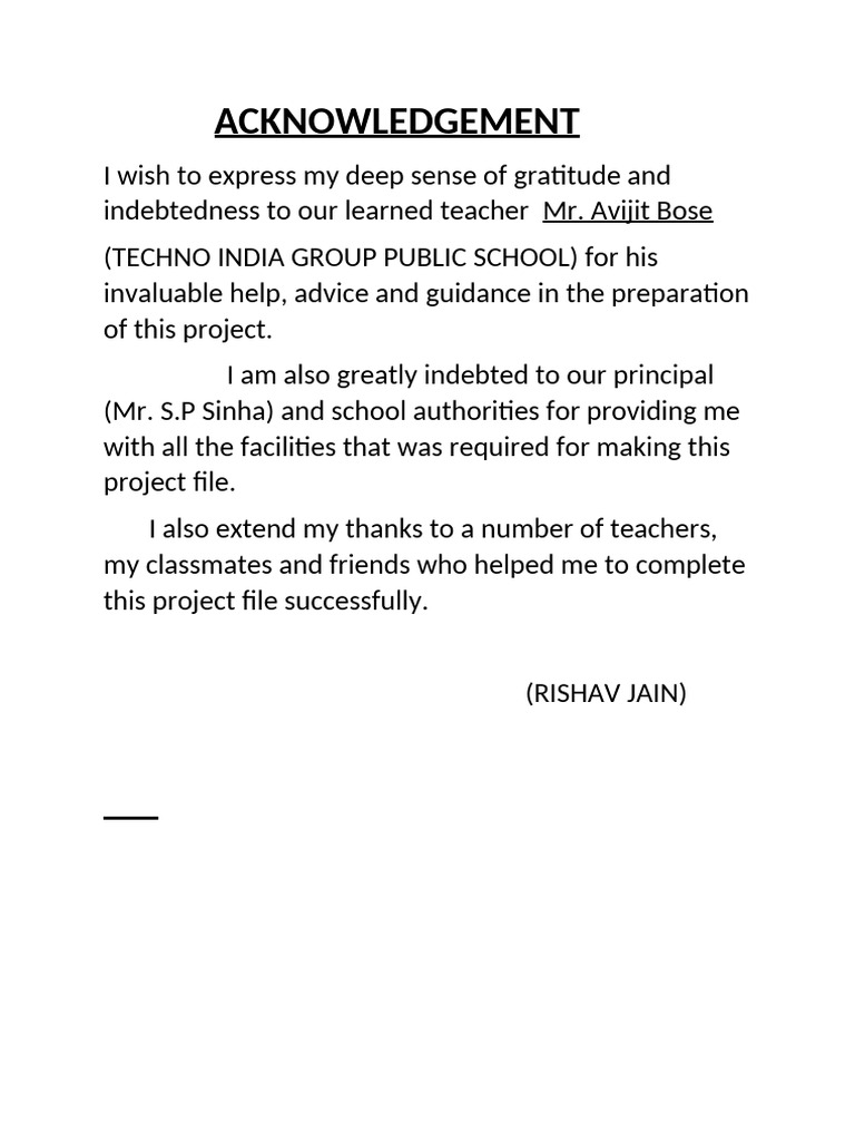 Acknowledgement It | PDF