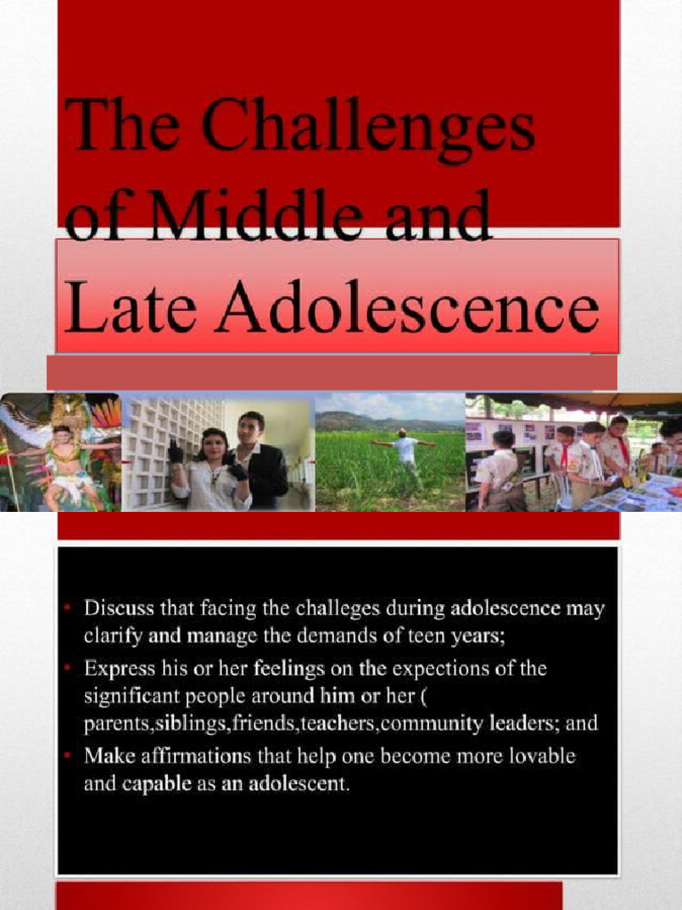 Perdev 4 Challenges of Middle Late Adolescent | PDF | Adolescence ...