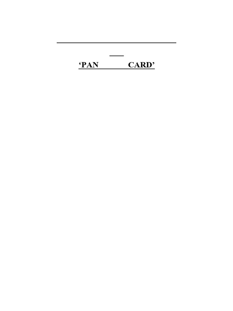 PAN and TAN Card Training Report | PDF | Payments | Taxes