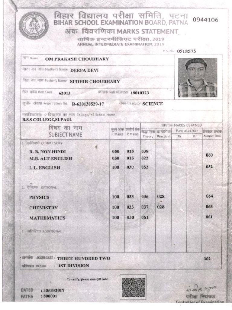 Om Prakash Choudhary Inter | PDF