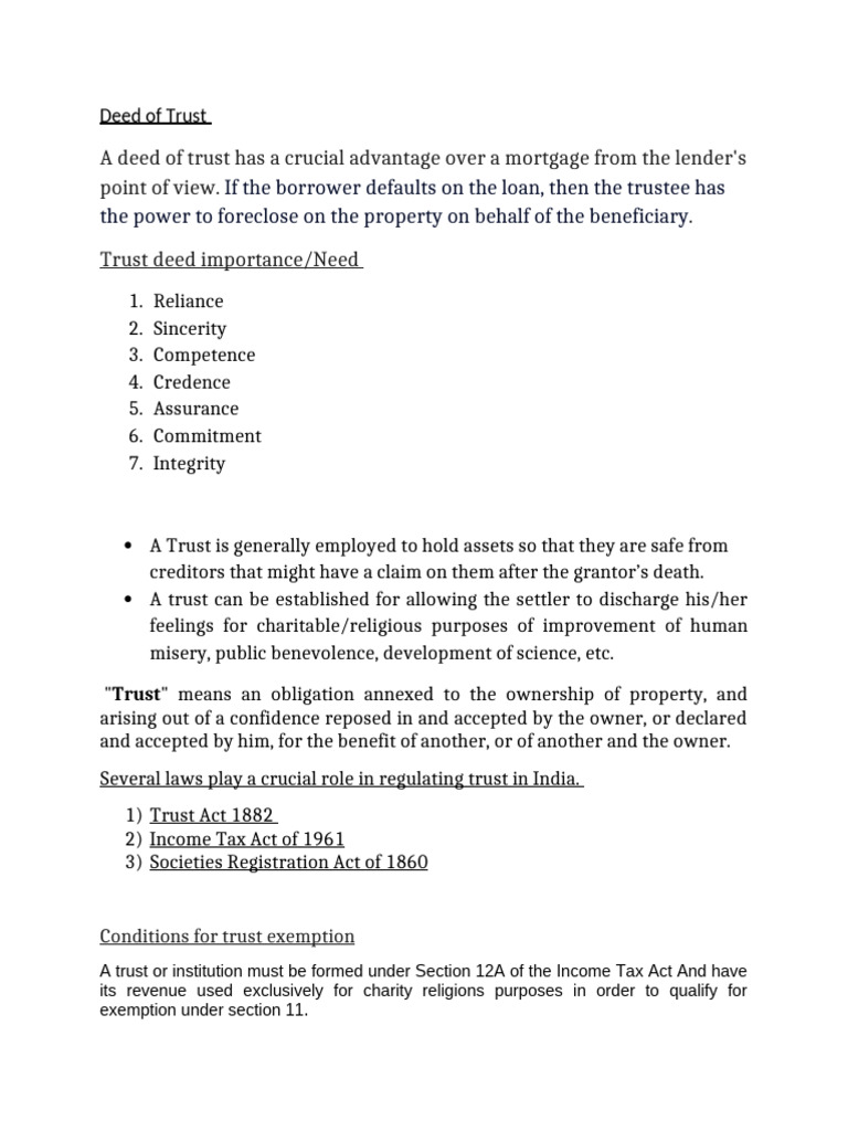 Deed of Trust Research Work | PDF | Private Law | Property Law