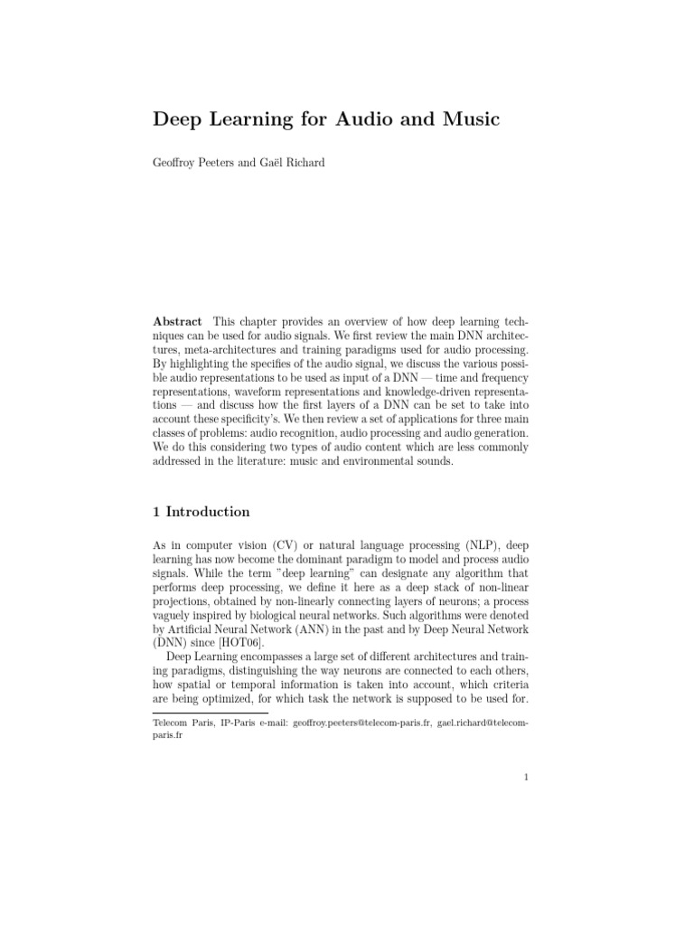 2021 Deep Learning Audio Book | PDF | Deep Learning | Discrete Fourier Transform