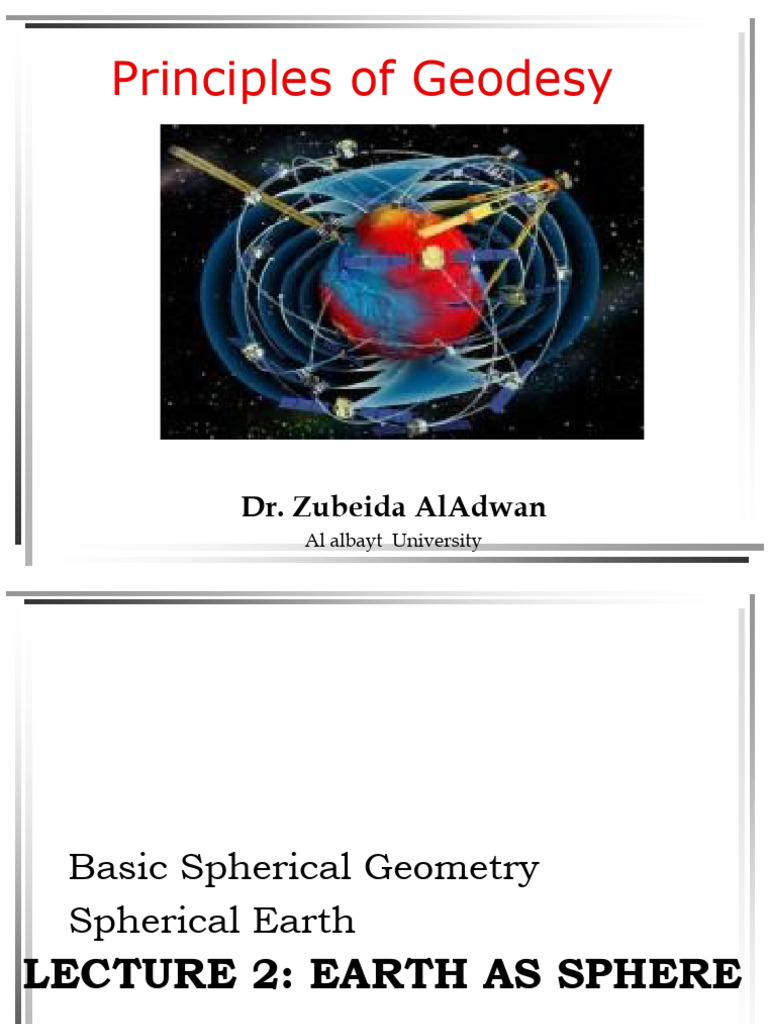 Lec2_SphericalEarth | PDF | Sphere | Triangle