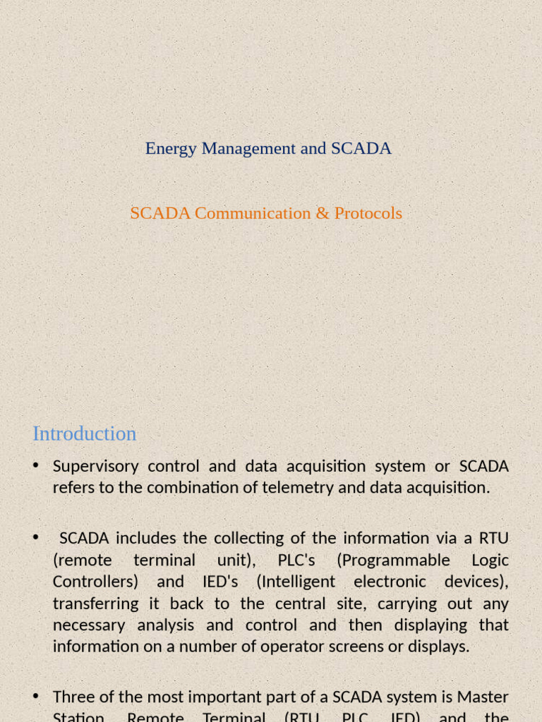 3.SCADA Communication Protocol | PDF | Scada | Telecommunications