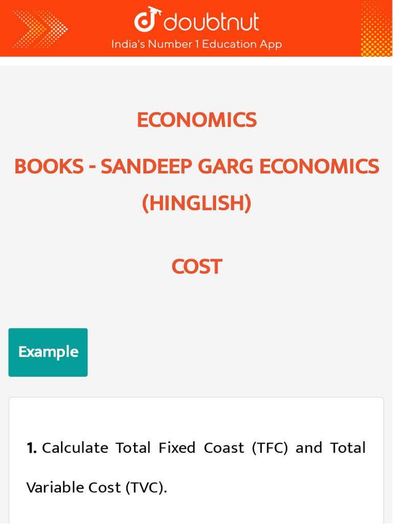 Books Doubtnut Question Bank | PDF | Marginal Cost | Average Cost