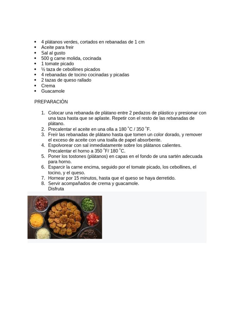 Nachos Con Tostones | PDF