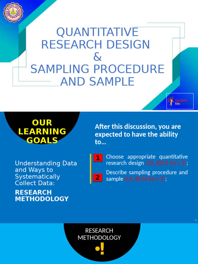 1. Research Design Sample 2 | PDF | Sampling (Statistics) | Sample Size Determination