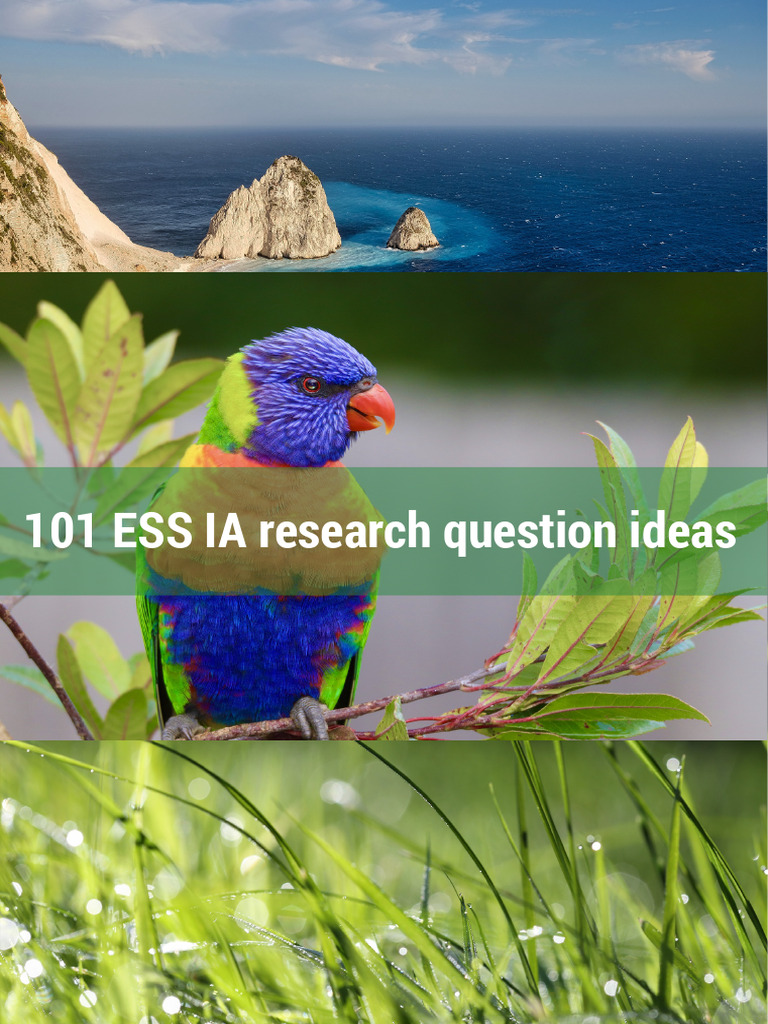 101 ESS IA Research Question Ideas | PDF | Eutrophication | Soil