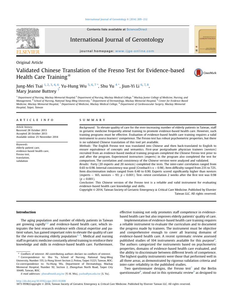 EBM Questionnaire Reliability and Validity Expert Translation | PDF | Evidence Based Medicine ...