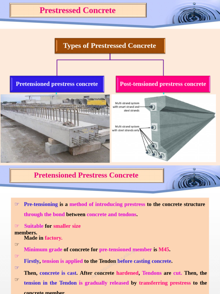 Types of Prestressed Concrete | PDF | Prestressed Concrete | Concrete