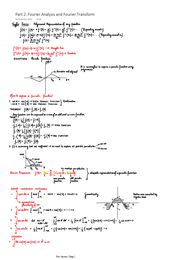 PART 2 - Fourier Analysis and Fourier Transform | PDF