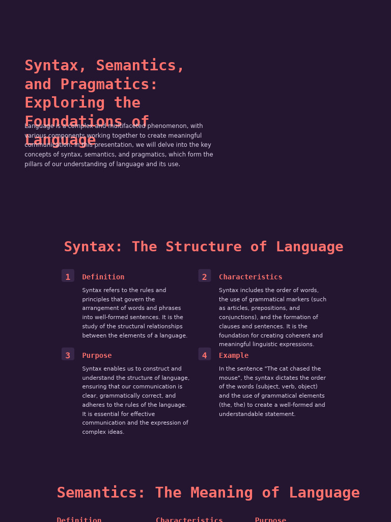 Group 10 Semantics and Pragmatics | PDF | Semantics | Word