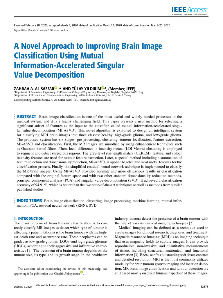 A Novel Approach To Improving Brain Image Classification Using Mutual ...