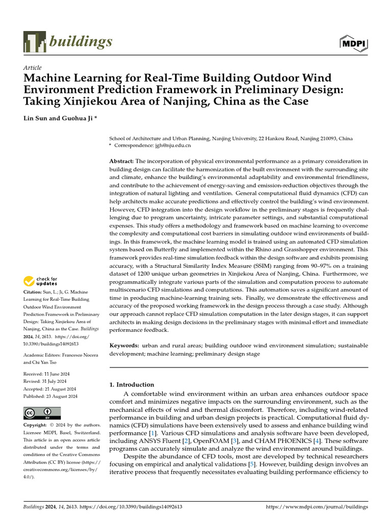 Buildings 14 02613 v2 | PDF | Simulation | Computational Fluid Dynamics