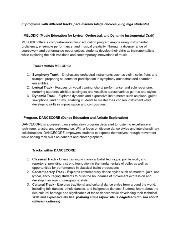 Diverse Music and Dance Programs | PDF | Classical Music | Orchestras