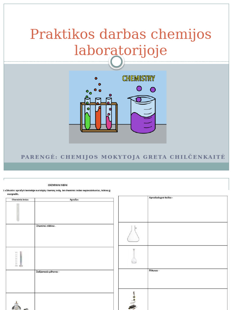 Praktikos Darbas Chemijos Lab. (Lietuviu K.) | PDF