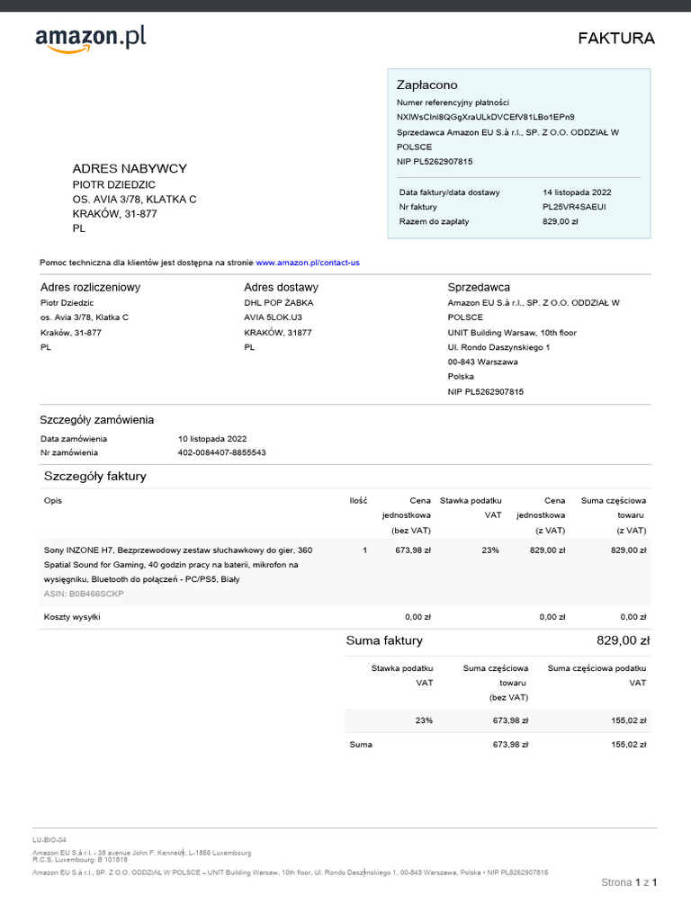 Invoice Amazon | PDF