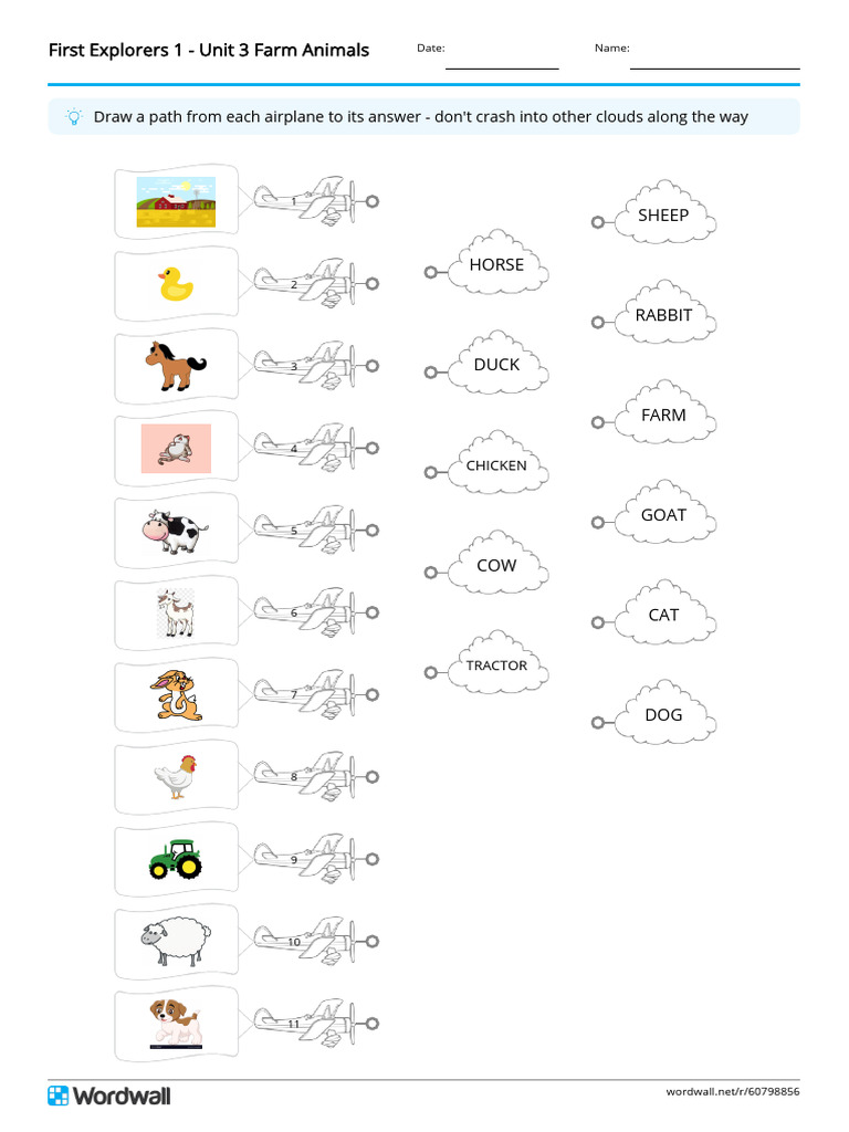 first-explorers-1-unit-3-farm-animals-airplane | PDF
