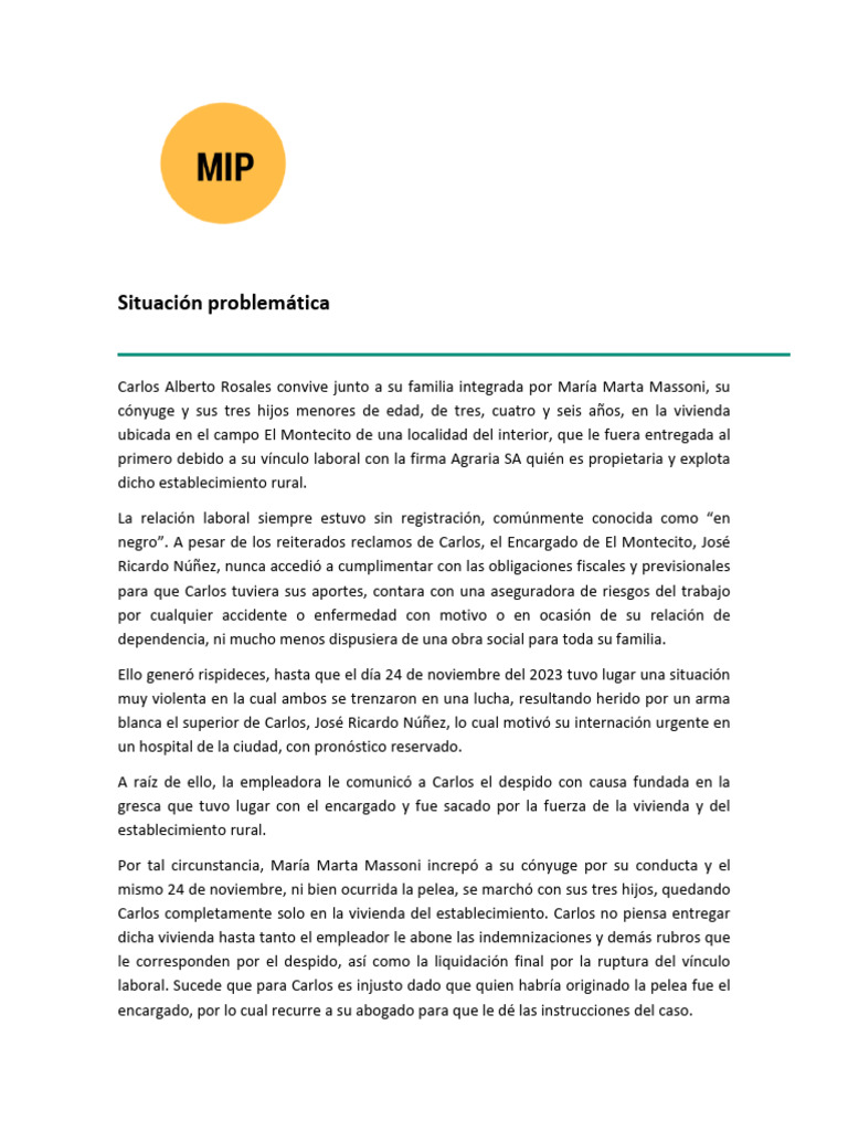 TP - Situación Problemática | PDF | Derecho