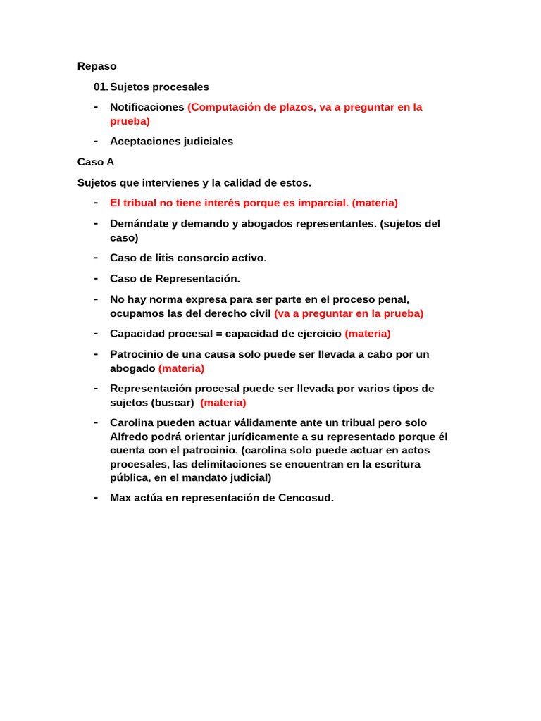 Repaso Solemne Proce | PDF | Ciencias sociales | Derecho