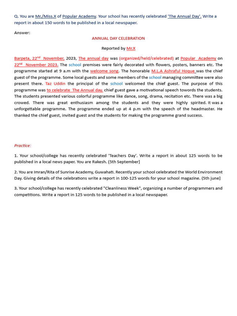 Report Writing Format | PDF