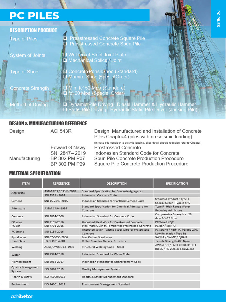 PC Piles | PDF | Concrete | Deep Foundation