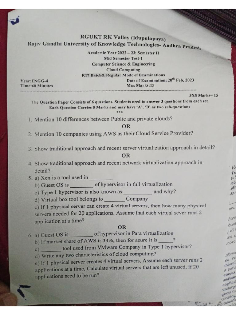 Mid-1 Question Papers | PDF