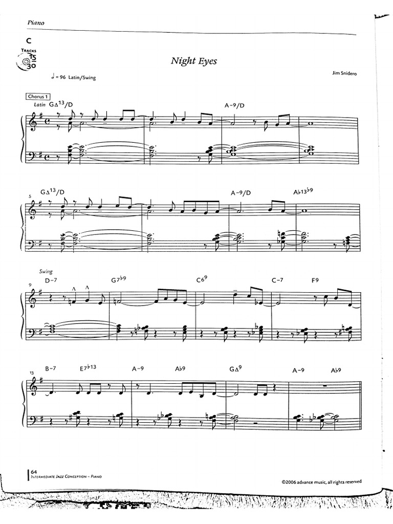 Night Eyes - Piano | PDF