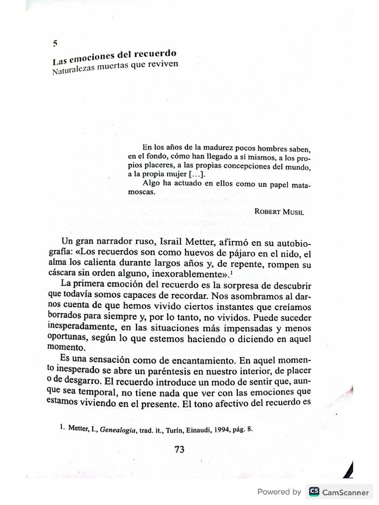 Las Emociones Del Recuerdo | PDF