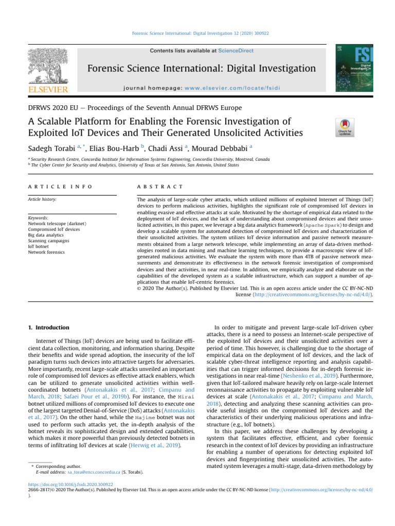 Forensic Science International: Digital Investigation: Sadegh Torabi ...