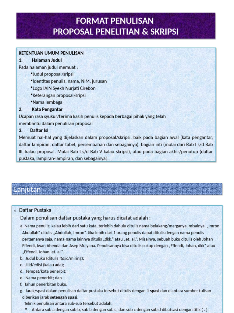 Format Penulisan Skripsi | PDF