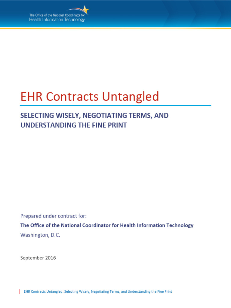 EHR implementation contract guide interoperability | PDF | Electronic ...