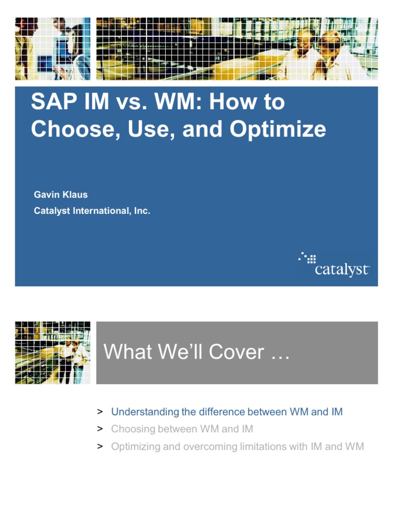 SAP IM Vs WM, How To Choose Use and Optimize | PDF | Warehouse | Inventory