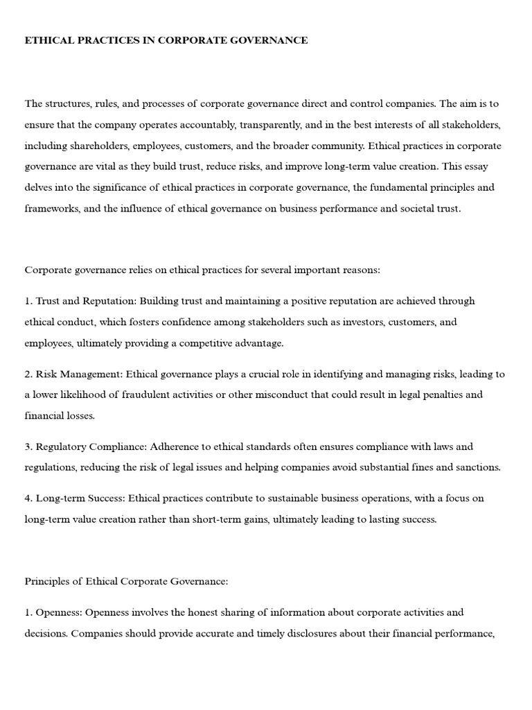 All India Essay Writing Competition I Csi | PDF | Corporate Governance ...