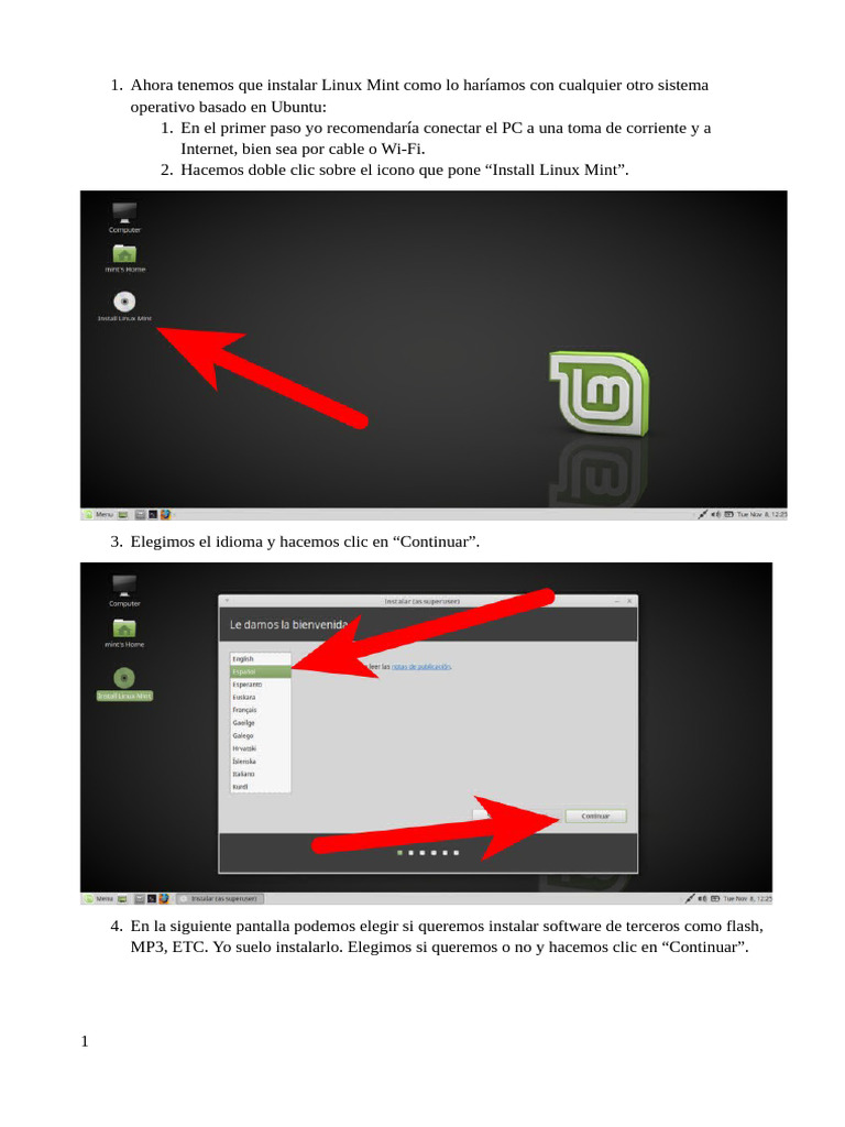 Instalar Linux Mint | PDF