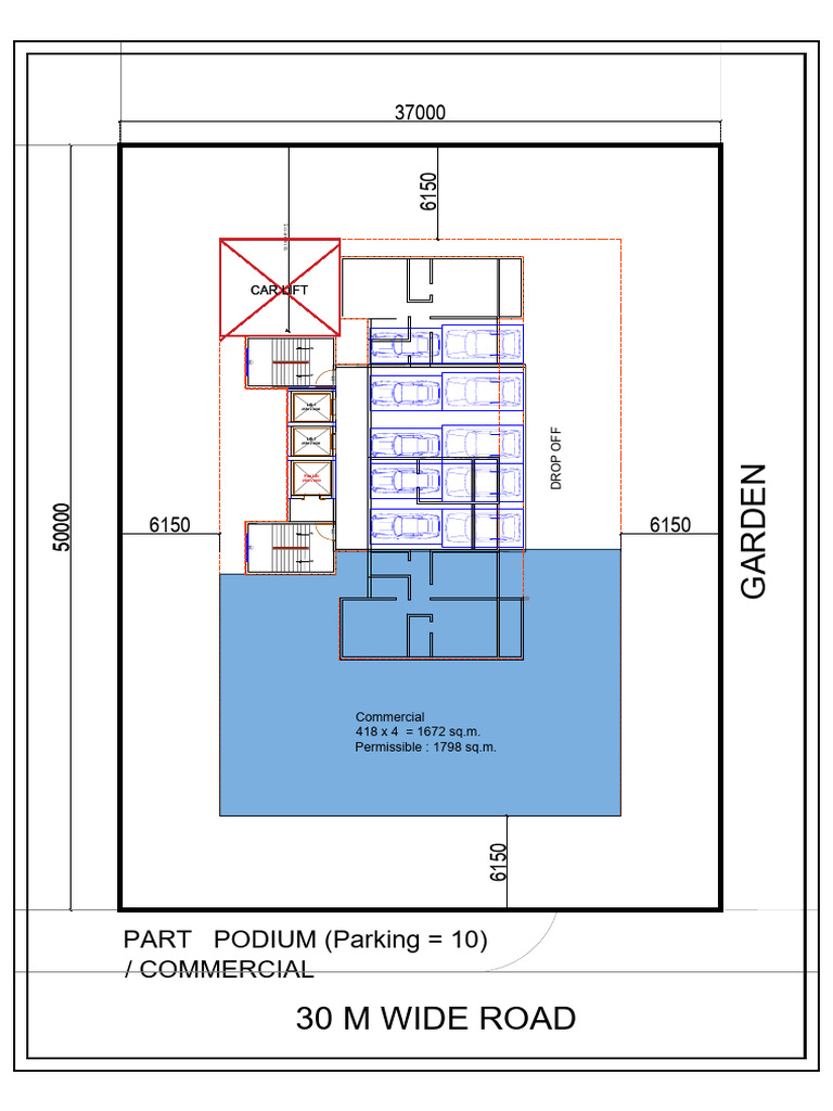30 M Wide Road: PART PODIUM (Parking 10) / Commercial | PDF