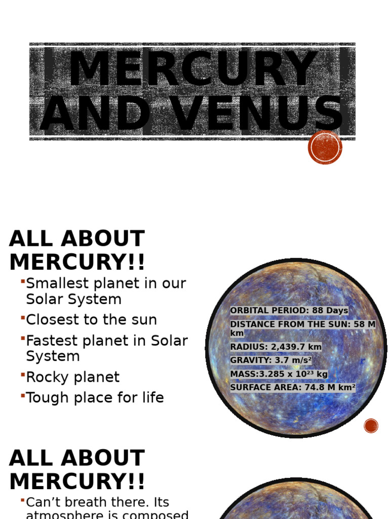 Mercury and Venus: Planet Facts Quiz | PDF