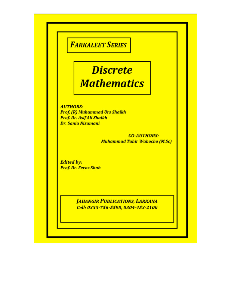 Discrete Mathematics Farkaleet Series | PDF | Prime Number | Discrete Mathematics