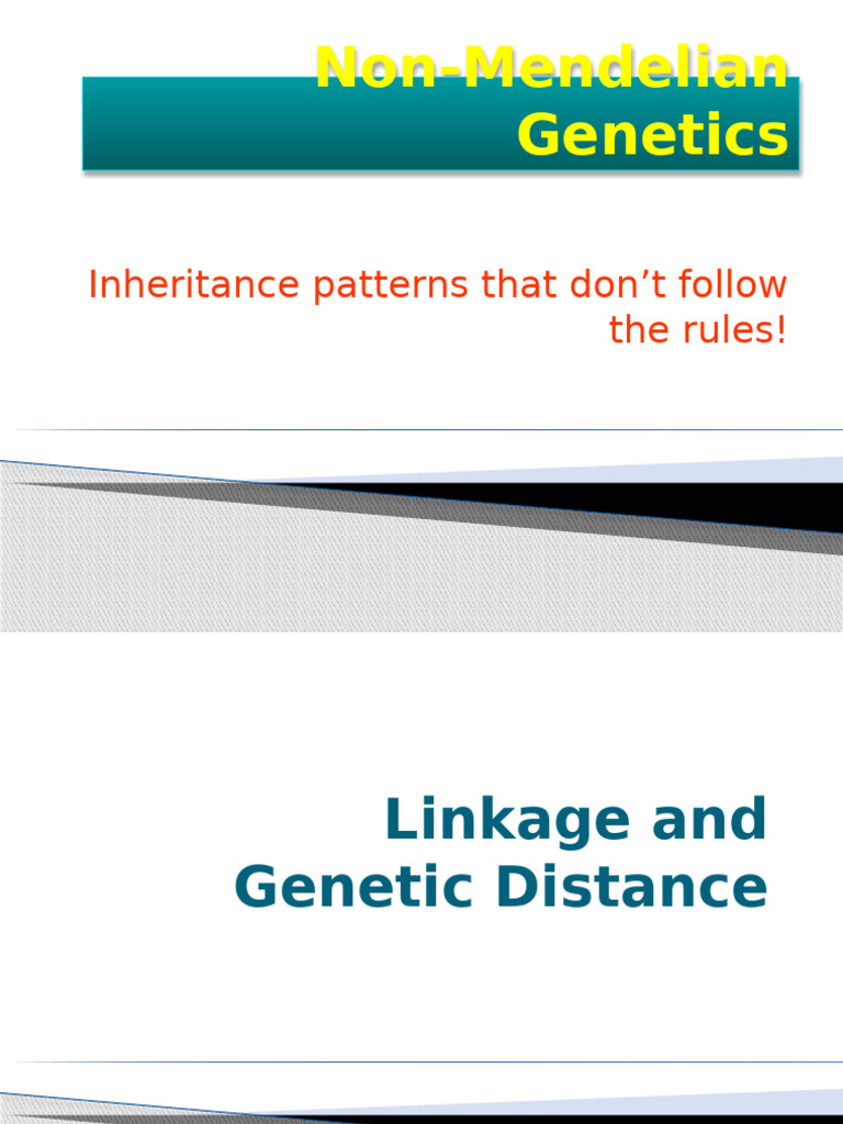 Non Mendelian Genetics | PDF