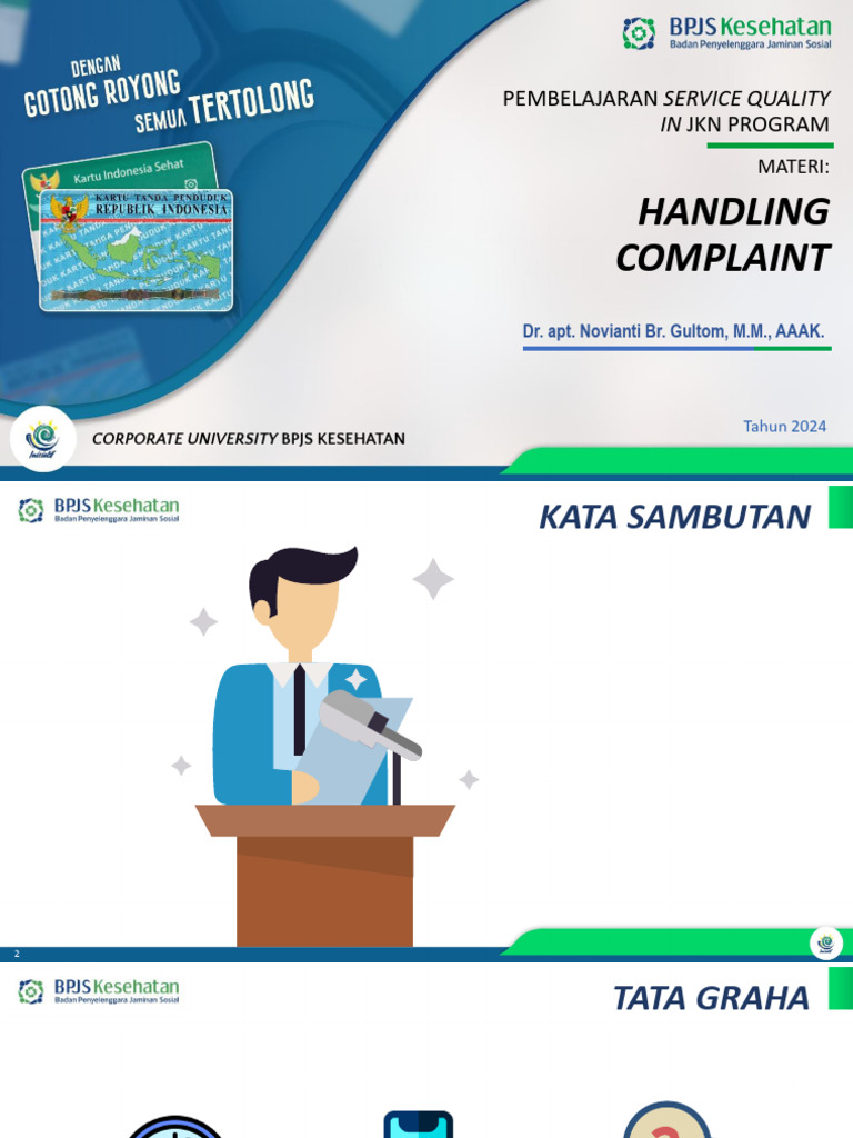 Novi Bahan Ajar BPJS Kesehatan Handling Complaint Cikarang | PDF