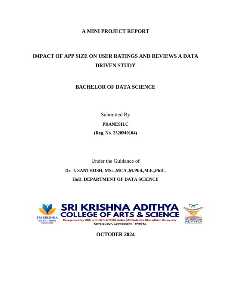 Mini Project Document Template | PDF | Computing